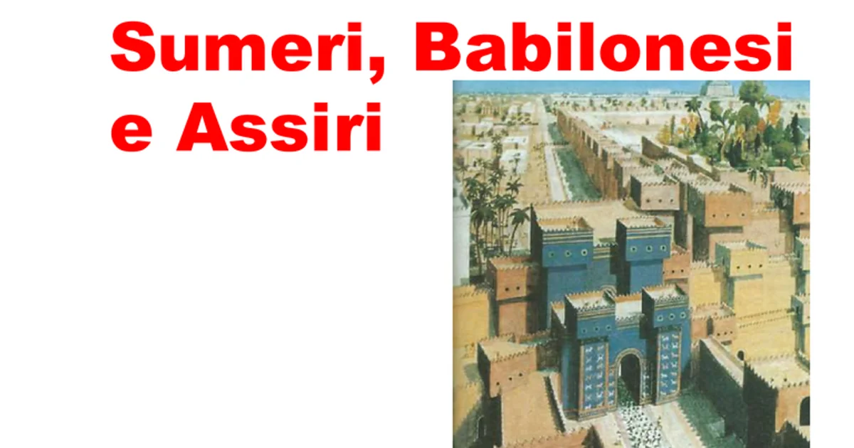 Sumeri, Babilonesi e Assiri | Algor Library