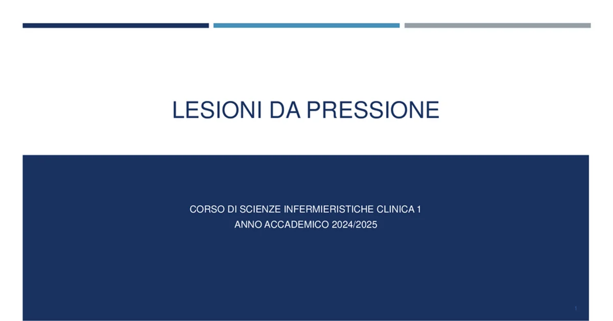 Lesioni da Pressione | Algor Library