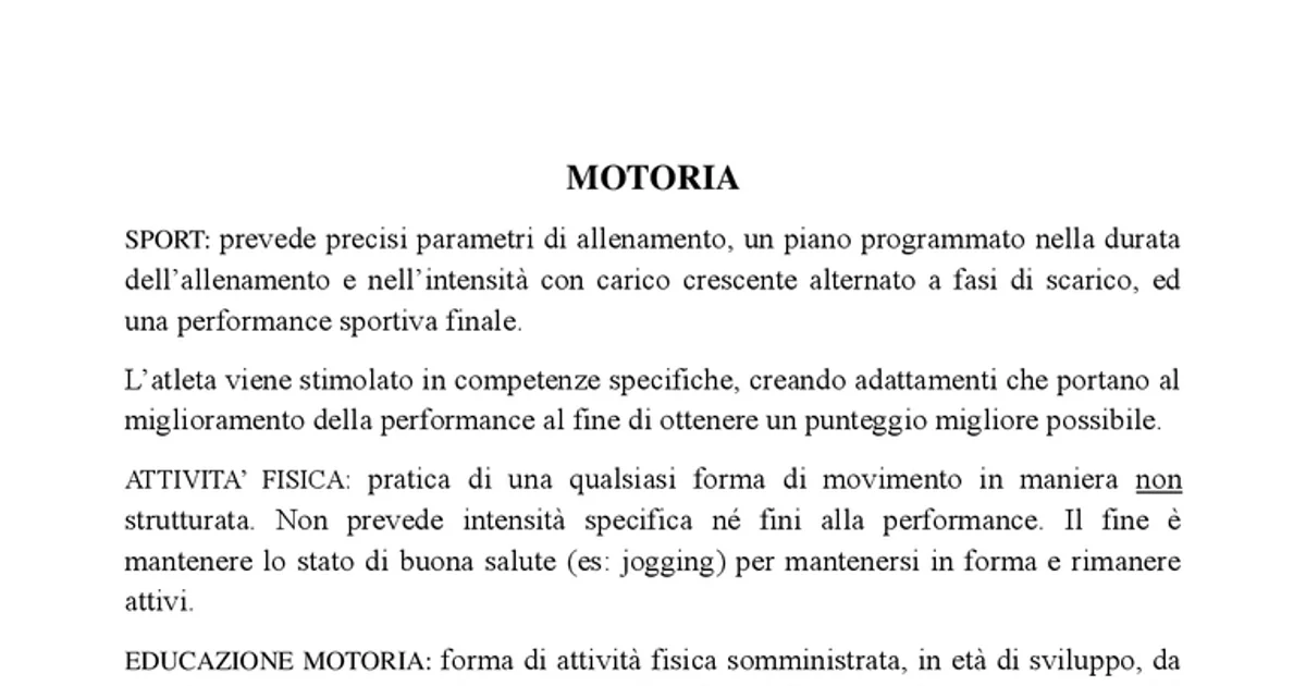 Motoria, Apparato Scheletrico, Schemi Motori | Algor Library