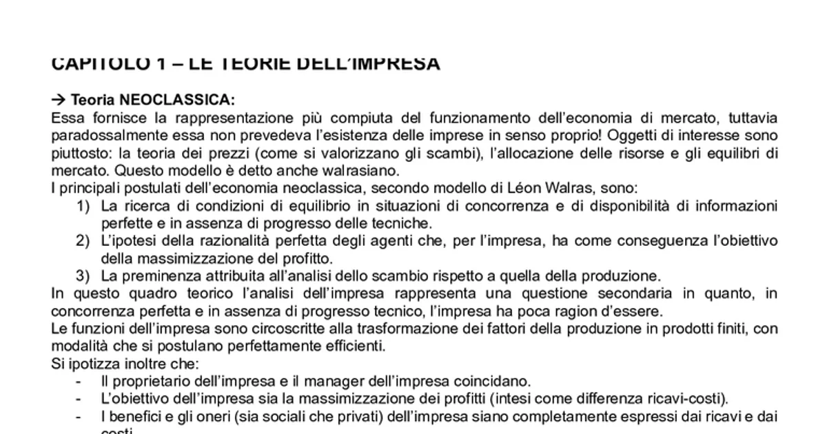 Teorie dell'Impresa, Università | Algor Library