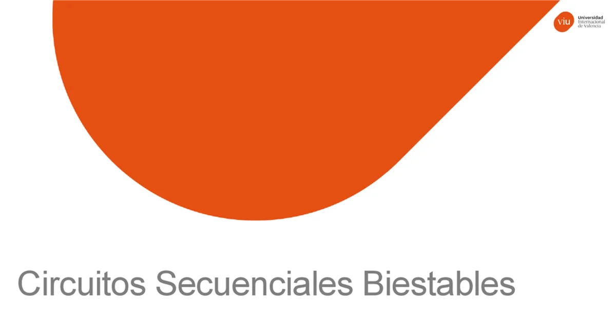 Circuitos Secuenciales Biestables, VIU | Algor Library