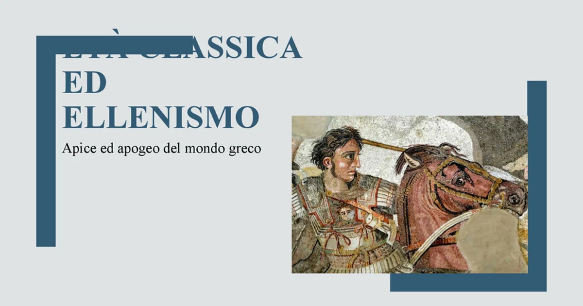 Età Classica ed Ellenismo | Algor Library