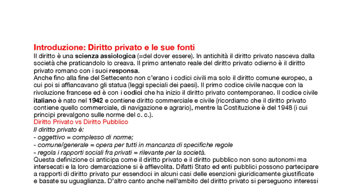 Diritto privato e le sue fonti | Algor Library