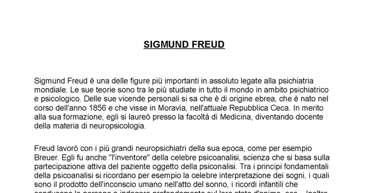 Sigmund Freud, Psicoanalisi e Teorie | Algor Library