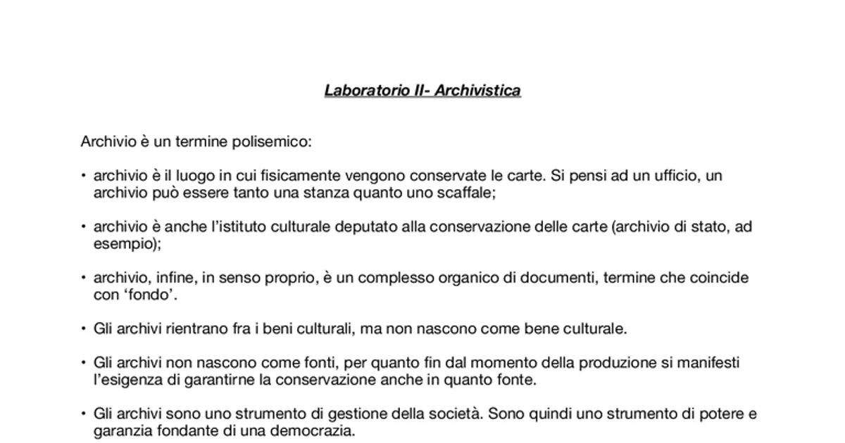 Laboratorio II Archivistica, Diritto | Algor Library