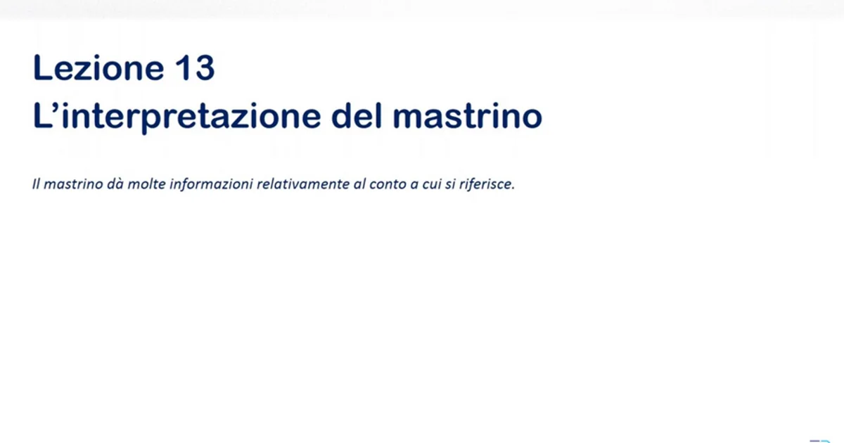 Interpretazione del Mastrino, Edupro | Algor Library