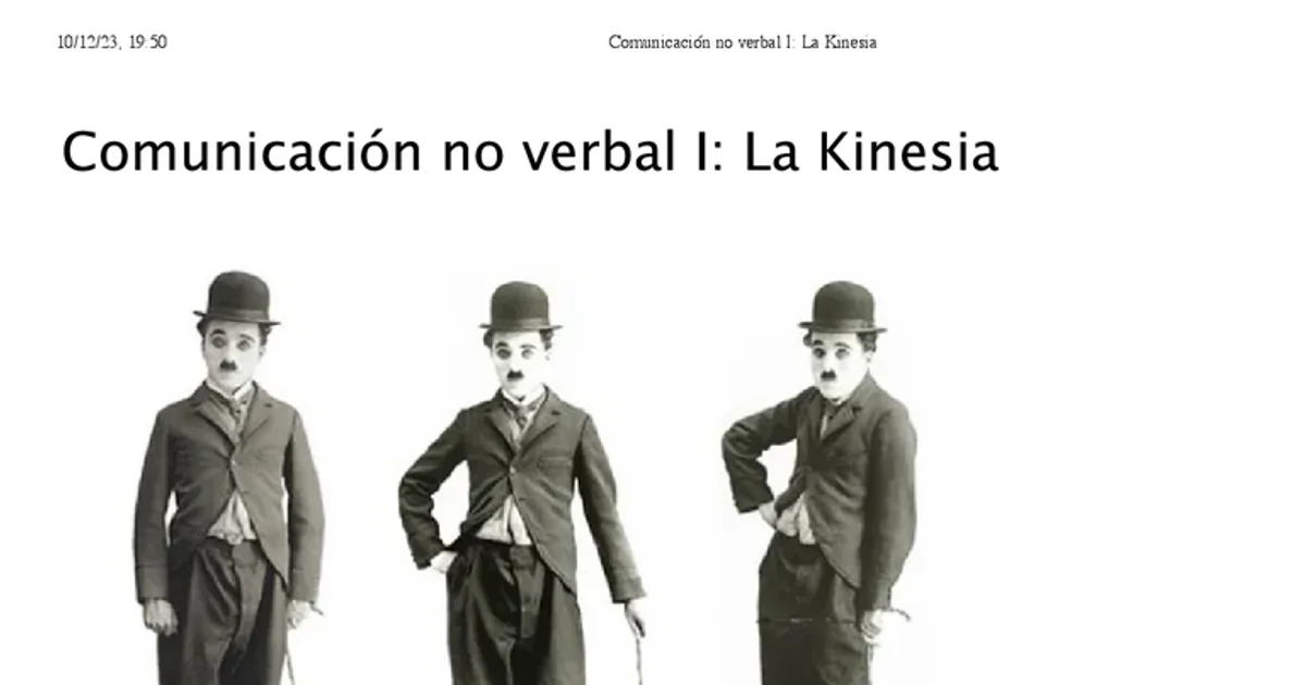 Comunicacion no verbal, La Kinesia | Algor Library