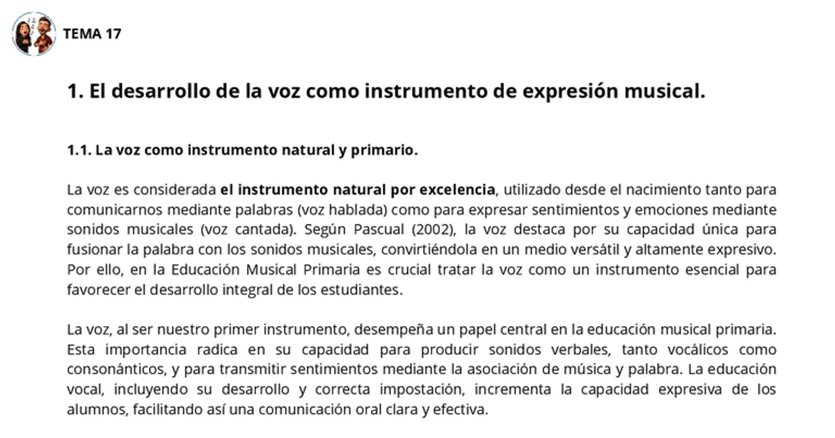 Desarrollo voz, Edupasión Musical | Algor Library