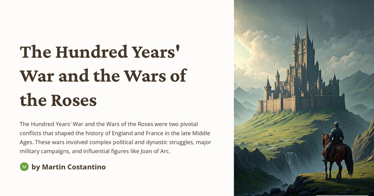 The Hundred Years' War, Wars of the Roses | Algor Library