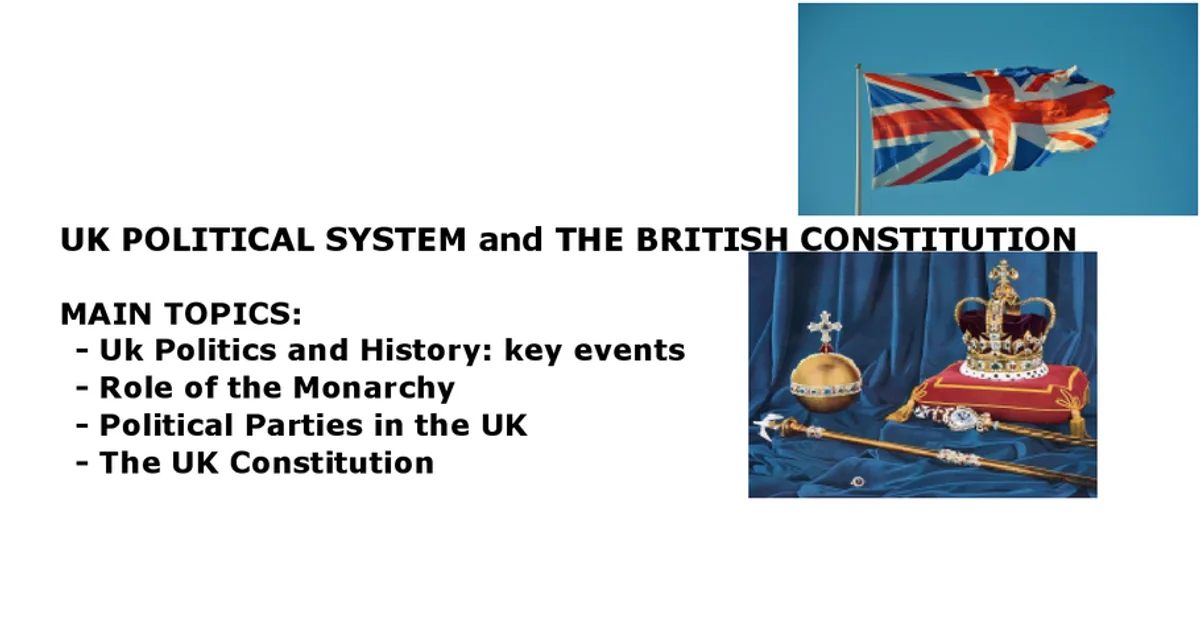 UK Political System, British Constitution | Algor Library