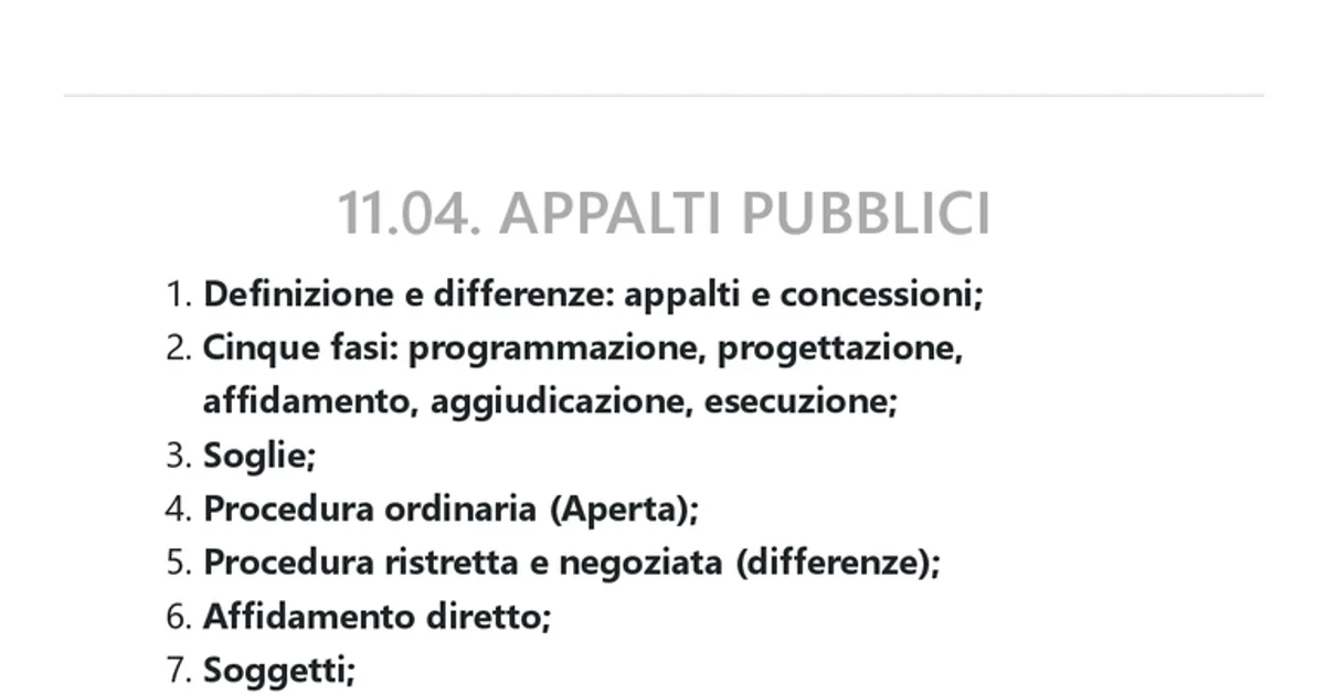 Appalti Pubblici, Università | Algor Library