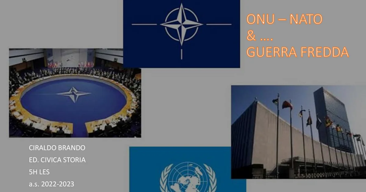Onu, Nato e Guerra Fredda | Algor Library