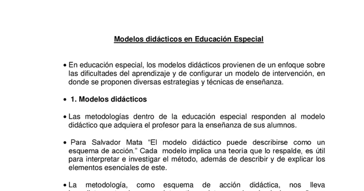 Modelos Didácticos en Educación Especial | Algor Library
