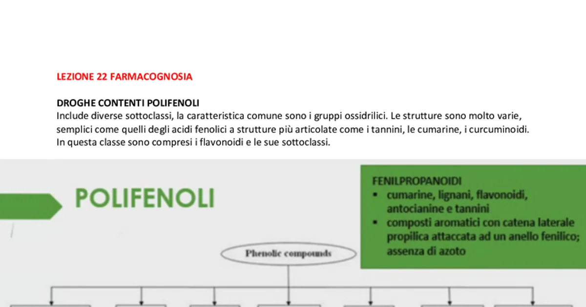 Droghe Contenenti Polifenoli | Algor Library