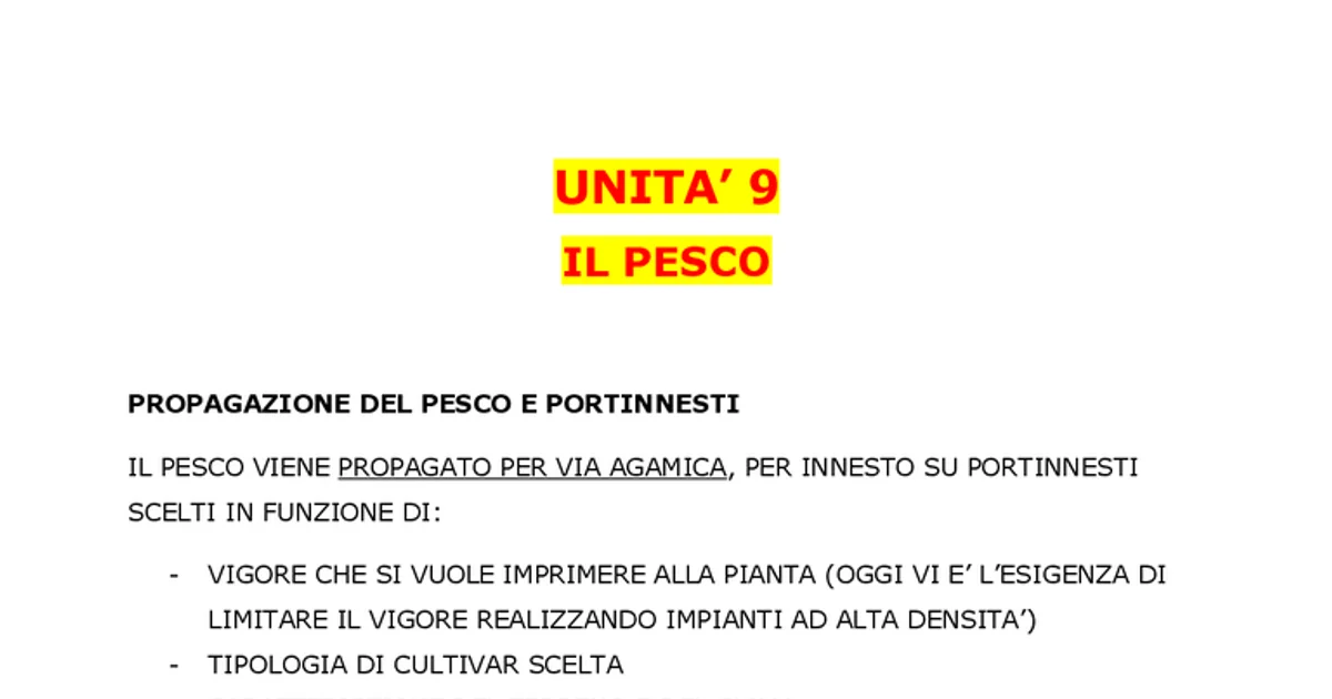 Il Pesco, Propagazione e Portinnesti | Algor Library