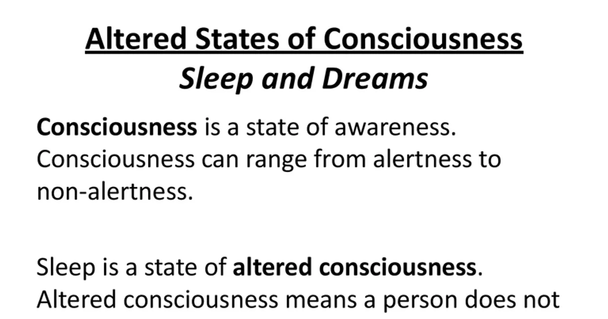 Altered States of Consciousness | Algor Library