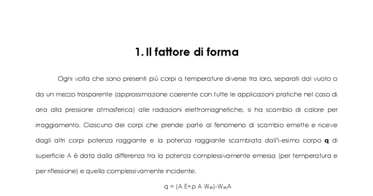 Il Fattore di Forma, Fisica | Algor Library