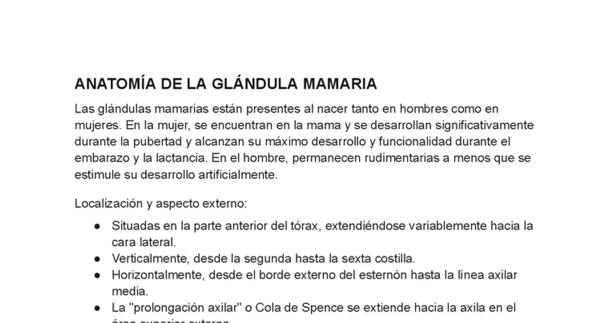 Anatomía de la Glándula Mamaria | Algor Library