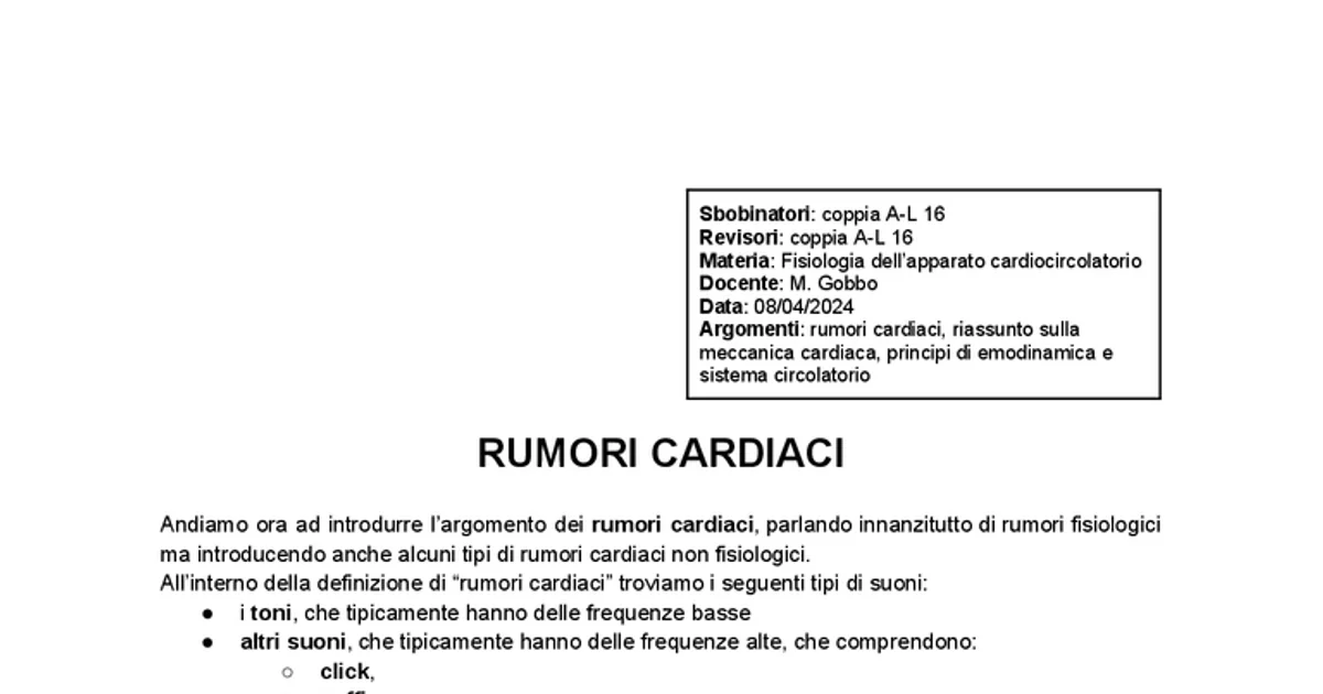 Rumori Cardiaci | Algor Library