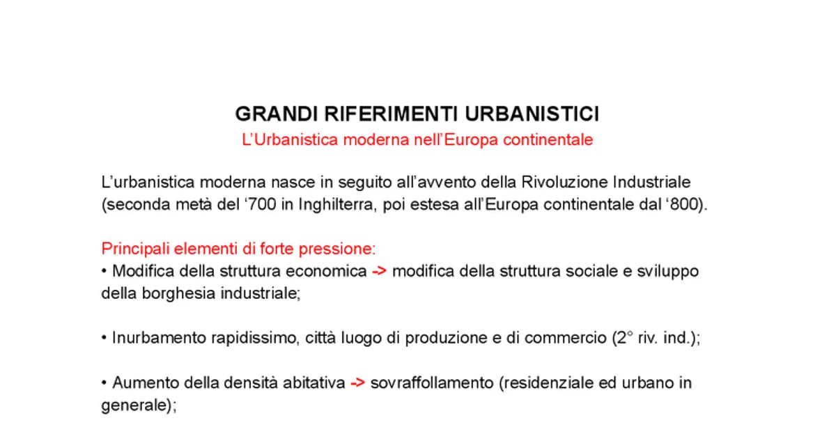 Grandi Riferimenti Urbanistici | Algor Library