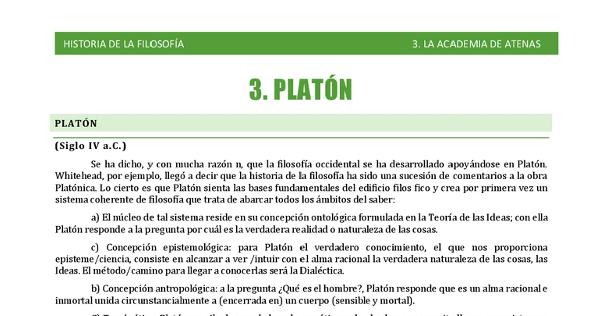 Platone, Filosofia | Algor Library