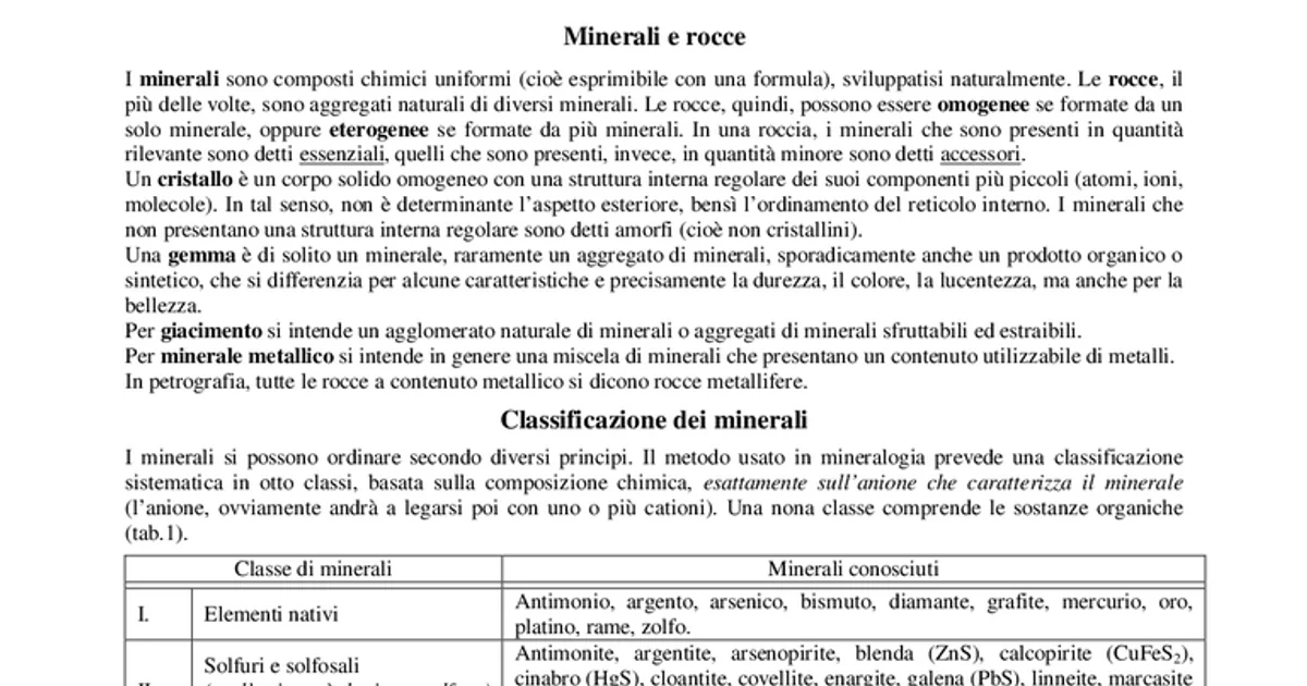 Minerali e Rocce | Algor Library