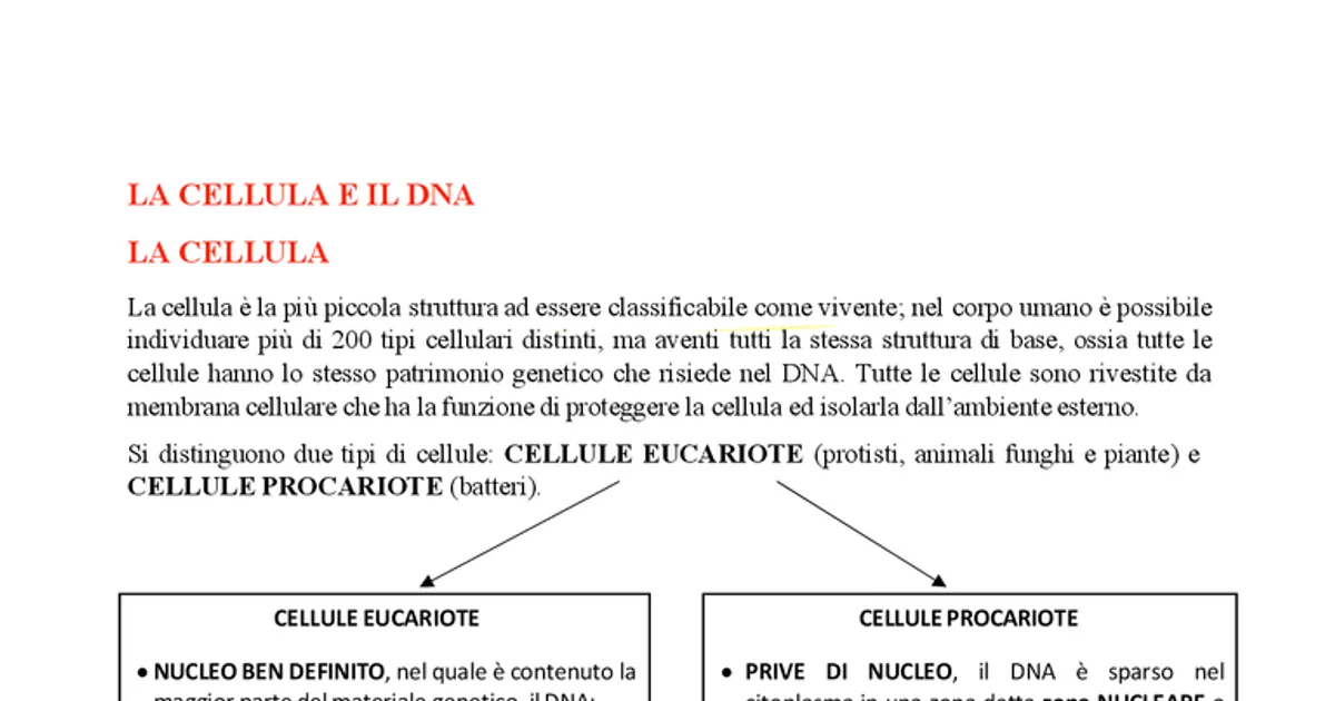 La Cellula e il Dna | Algor Library