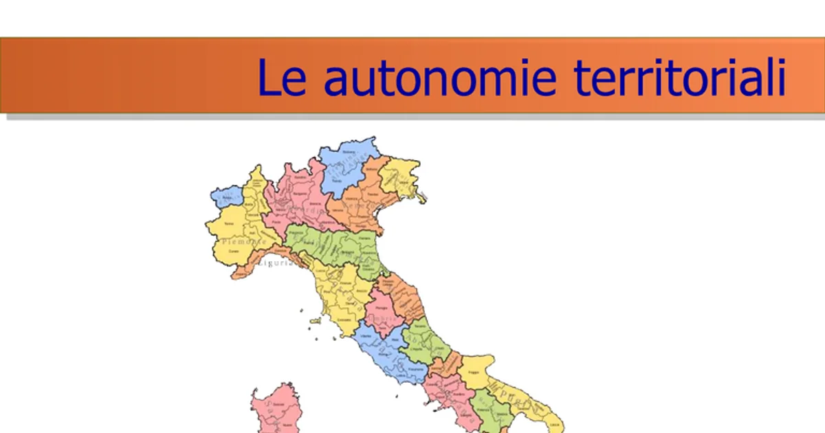 Le Autonomie Territoriali | Algor Library