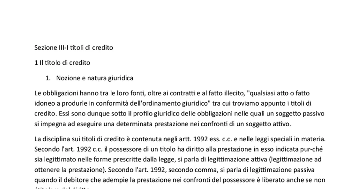 I Titoli di Credito | Algor Library