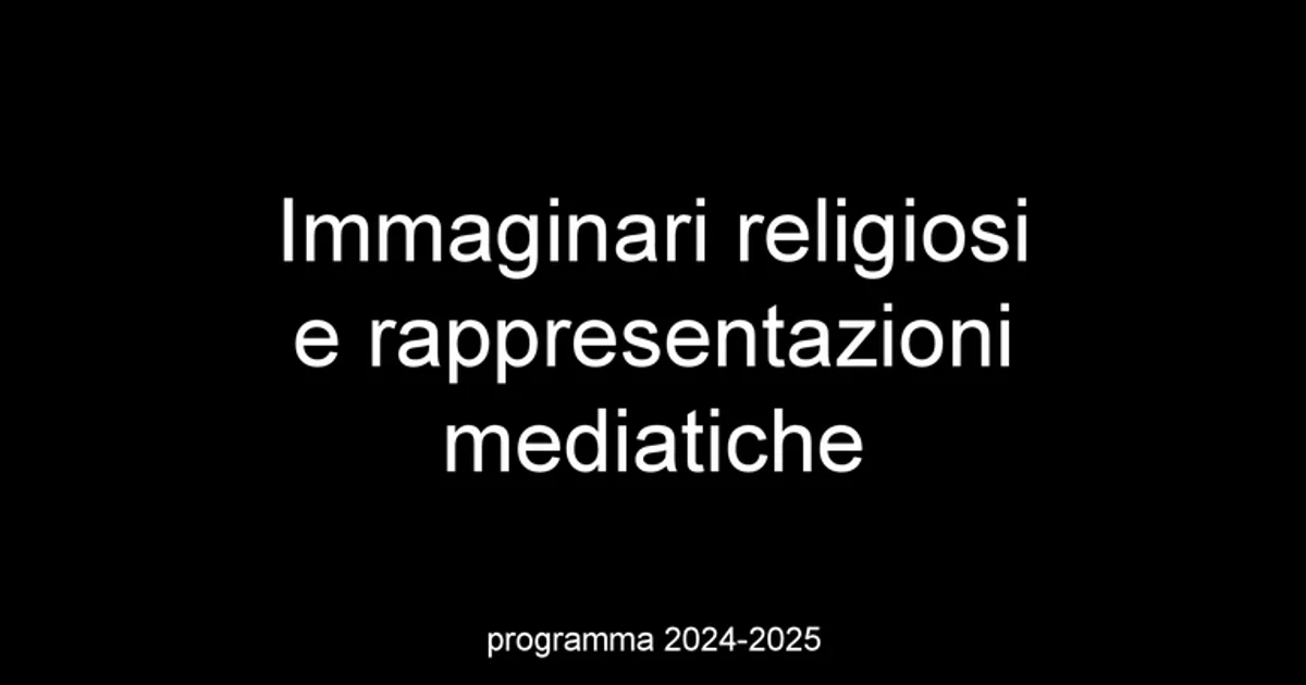 Immaginari religiosi, Uninsubria | Algor Library