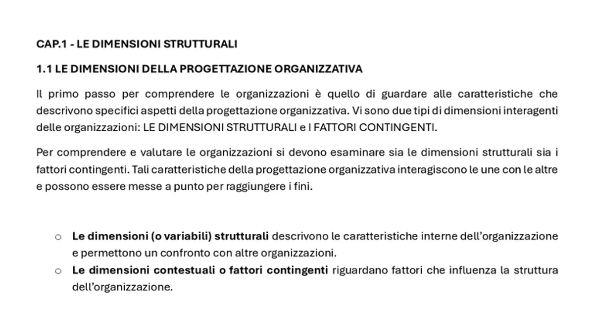 Dimensioni Strutturali, Progettazione Organizzativa | Algor Library