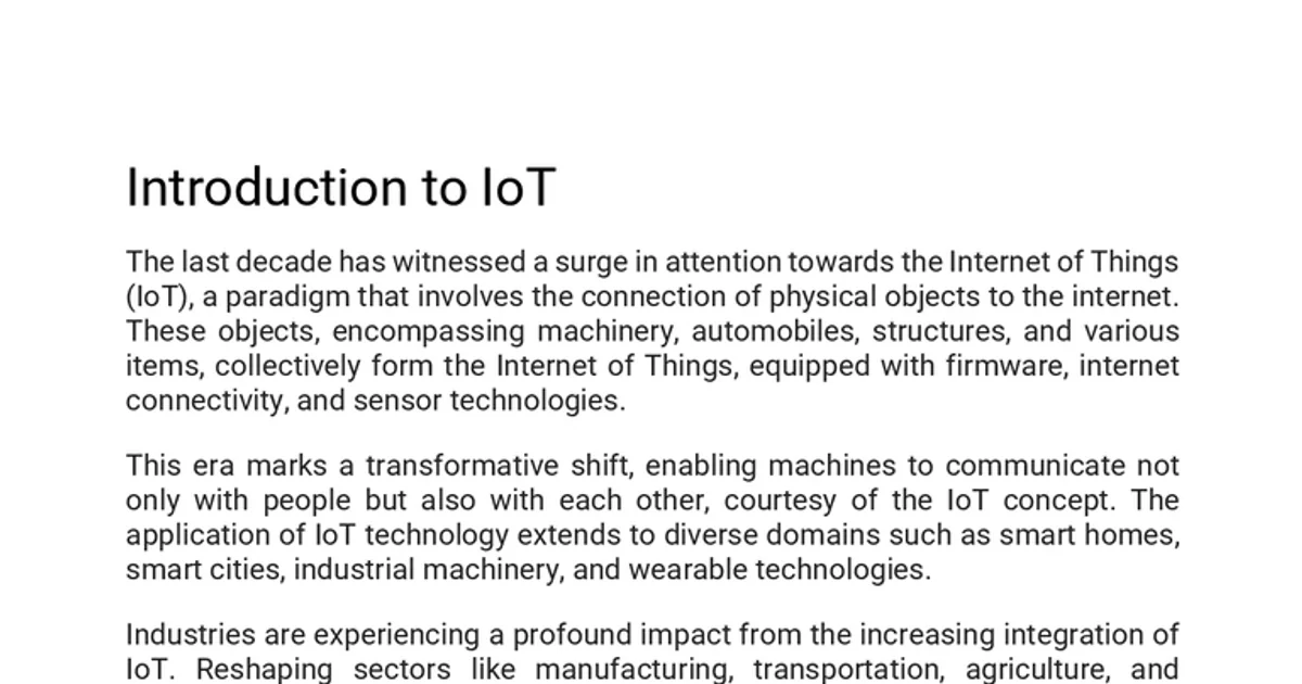 Introduction to IoT | Algor Library