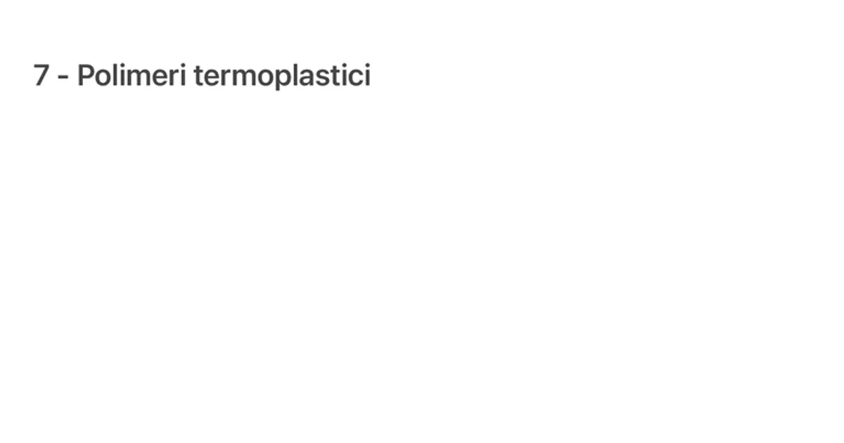 Polimeri Termoplastici | Algor Library