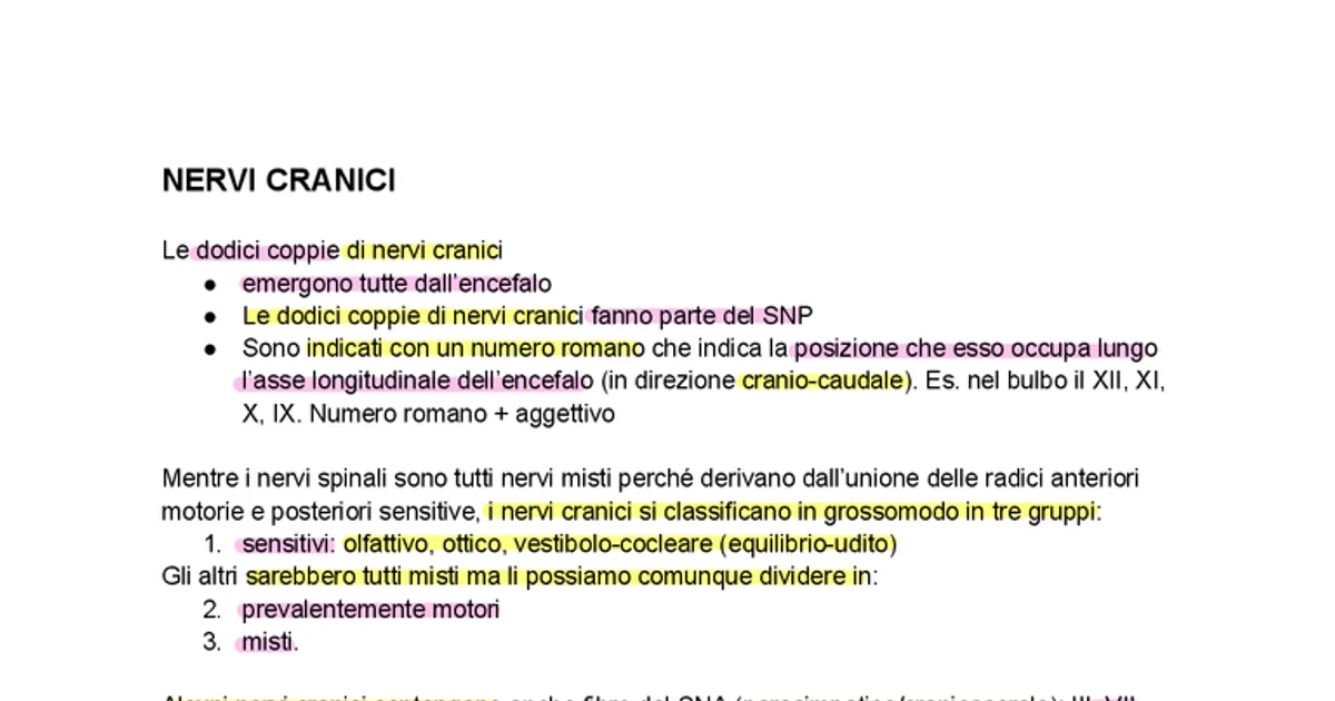 Nervi Cranici, Malattie Neurodegenerative | Algor Library