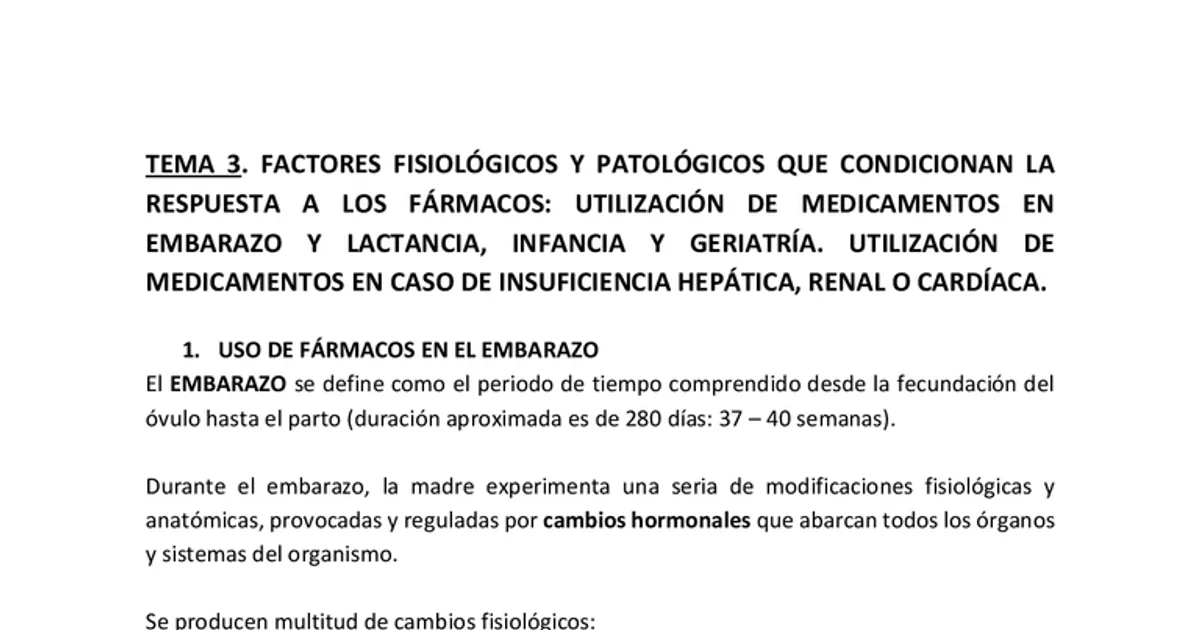 Factores Fisiológicos y Patológicos Fármacos | Algor Library