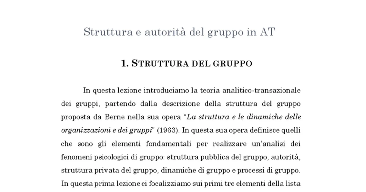 Struttura e autorità del gruppo in AT | Algor Library