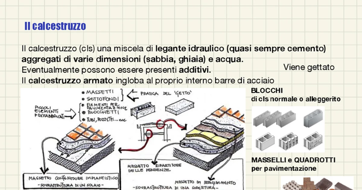 Il Calcestruzzo, Composizione e Preparazione | Algor Library