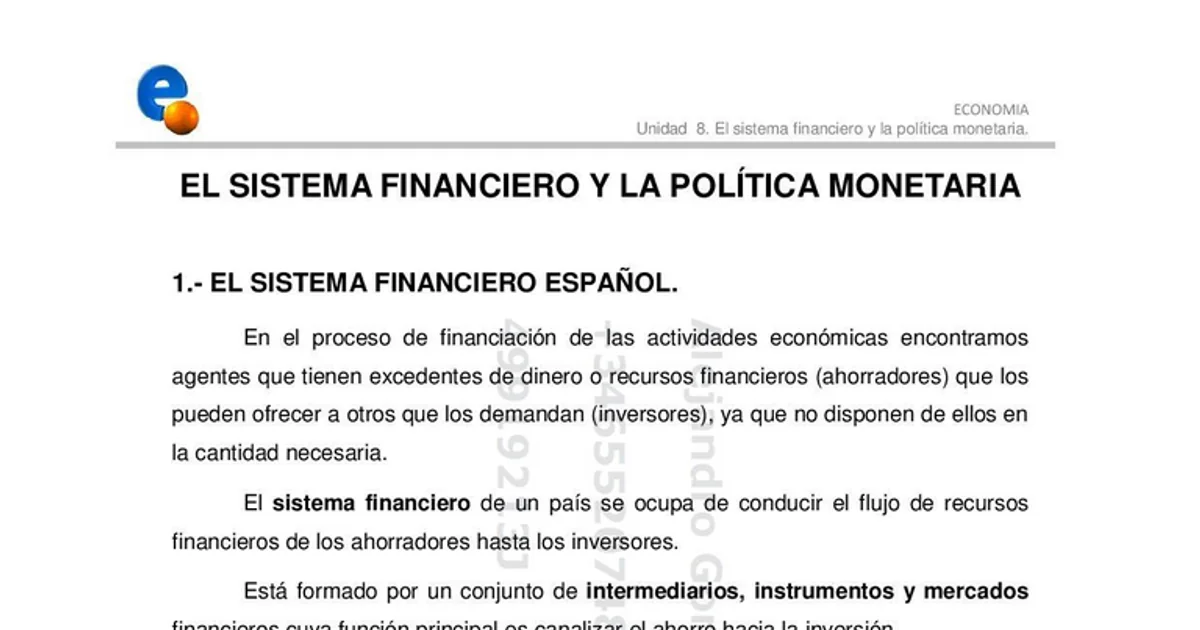 Sistema Financiero y Política Monetaria | Algor Library