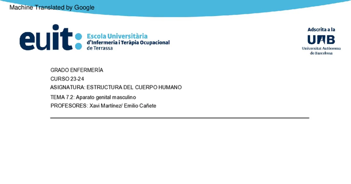 Aparato Genital Masculino, EUIT Terrassa | Algor Library