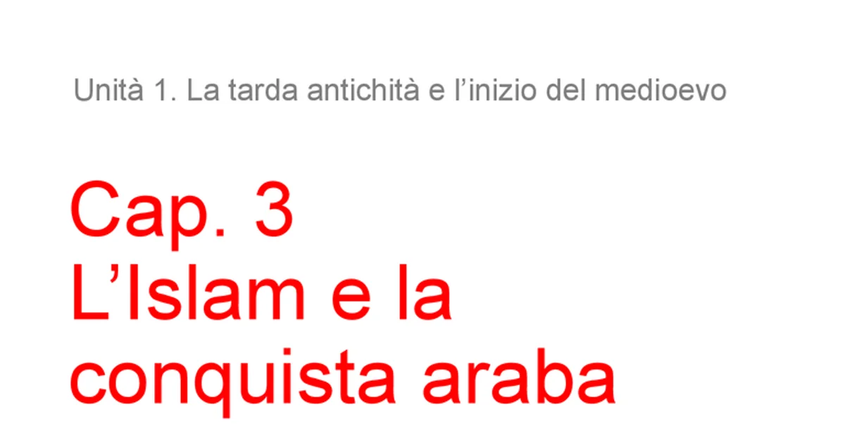 L'Islam e la Conquista Araba | Algor Library
