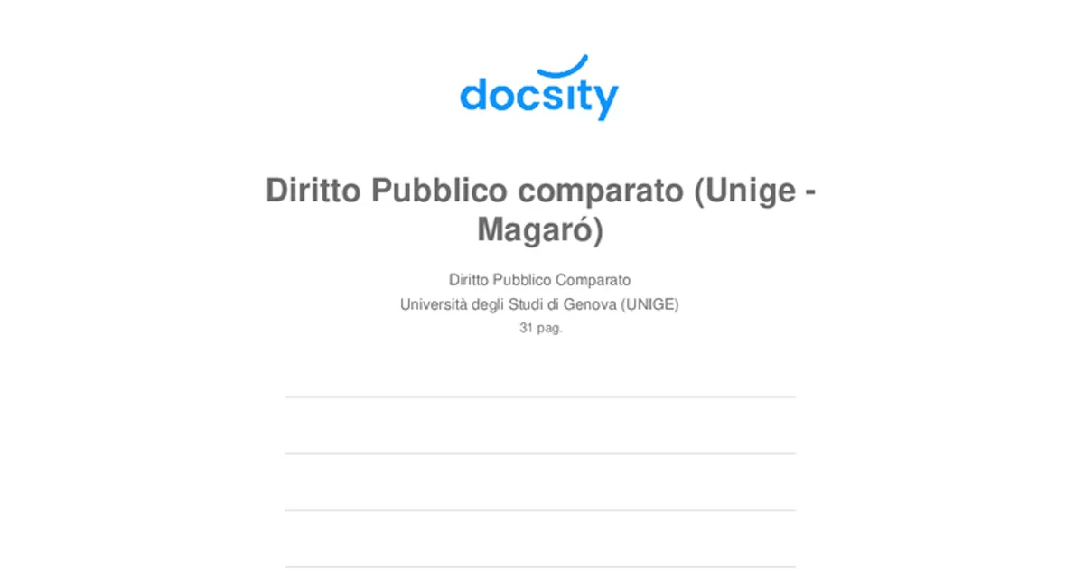 Diritto Pubblico Comparato, Unige | Algor Library