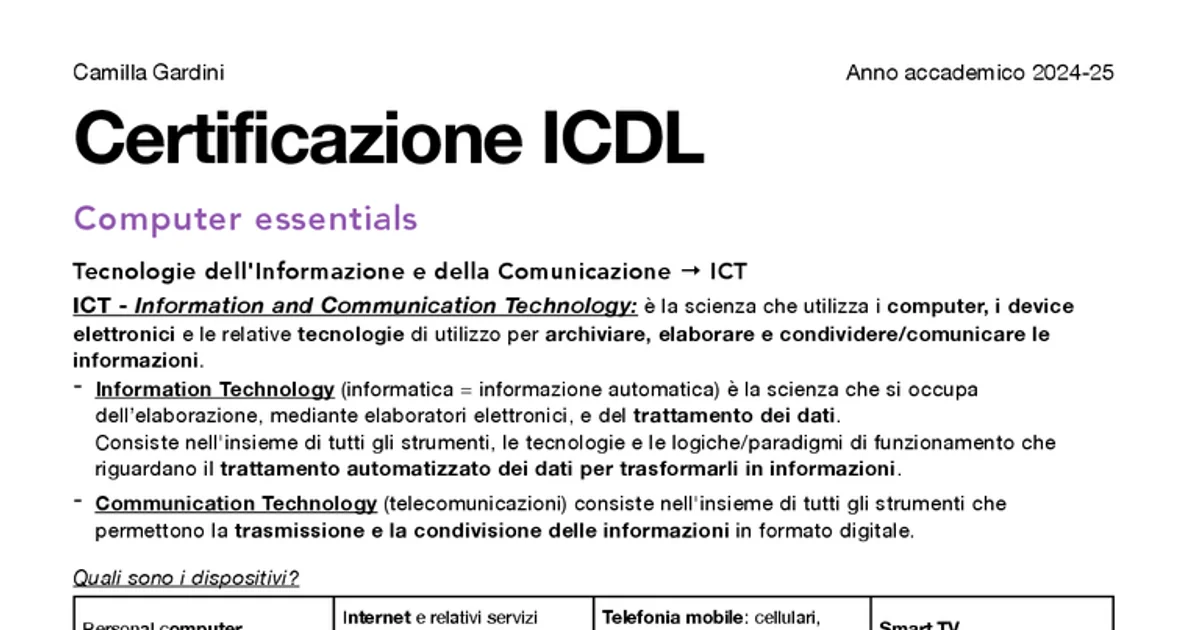 Certificazione ICDL, Informatica | Algor Library