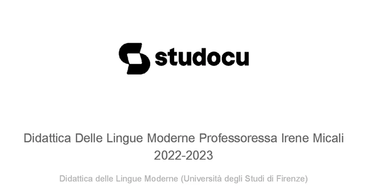 Didattica Lingue Moderne, UNIFI | Algor Library