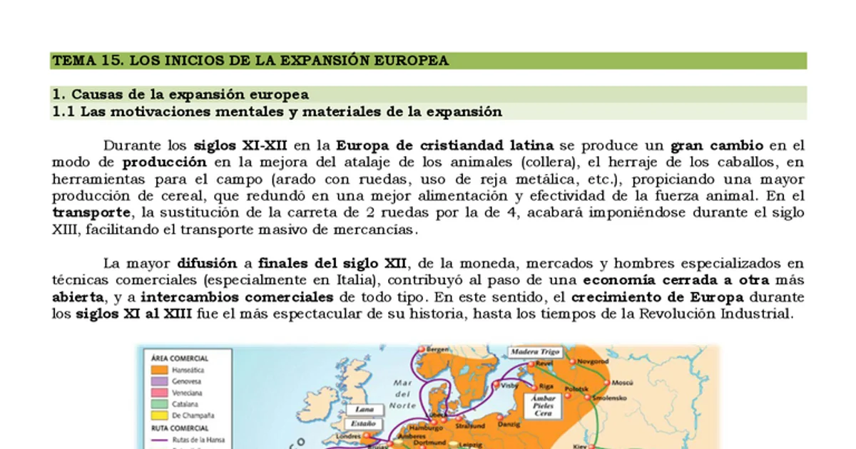 Inicios de la Expansión Europea | Algor Library