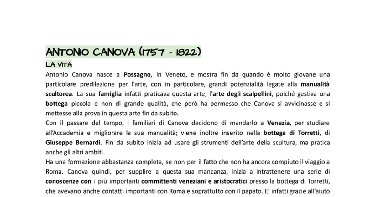 Antonio Canova, Jacques-Louis David | Algor Library