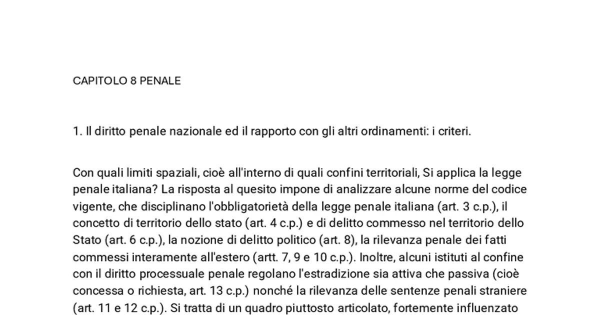 Capitolo 8 Penale | Algor Library