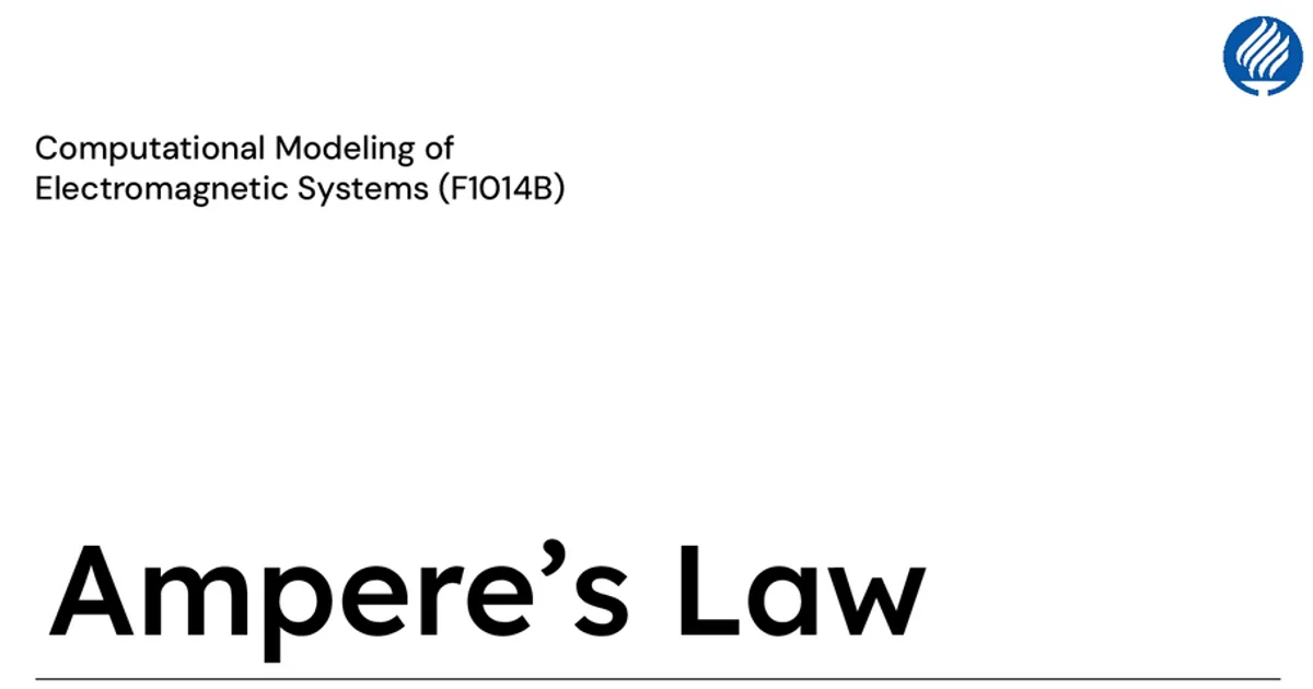 Ampere's Law | Algor Library