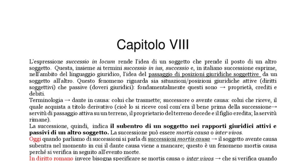 Diritto Romano, Successione Mortis Causa | Algor Library