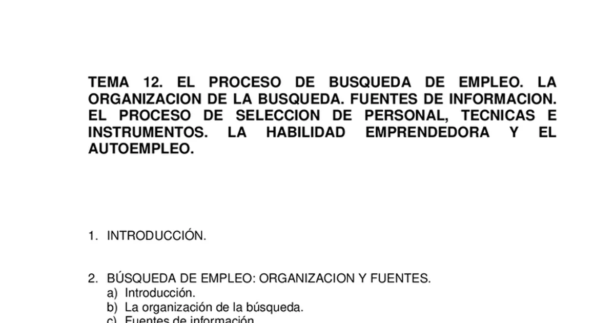 Proceso de Búsqueda de Empleo | Algor Library