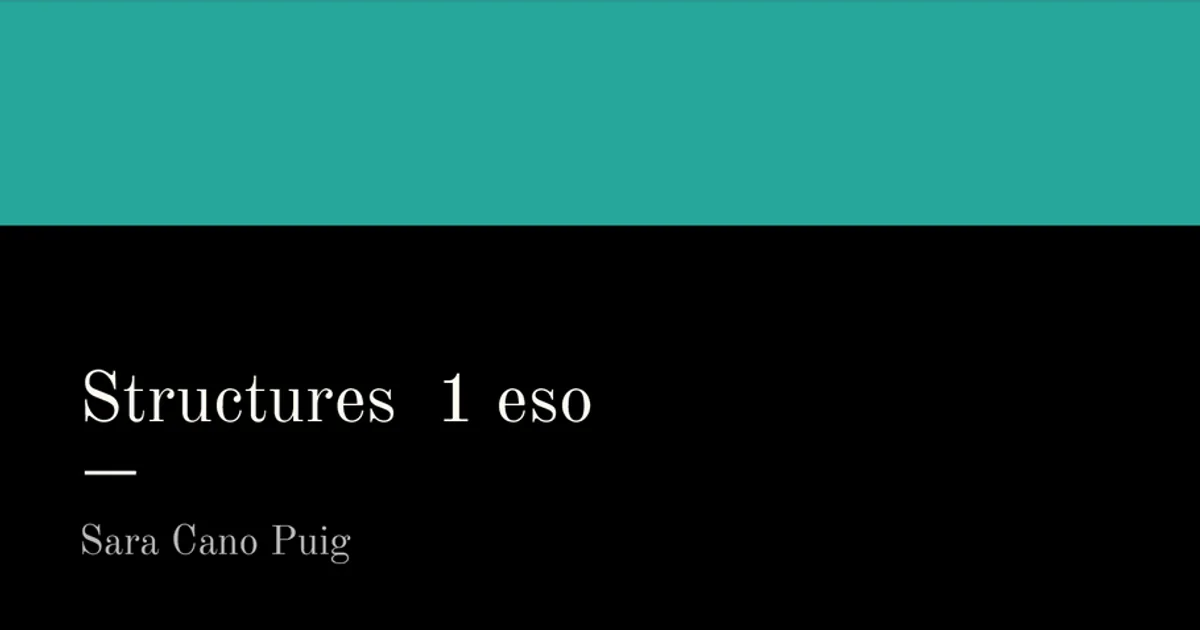 Structures 1 ESO, Technology | Algor Library